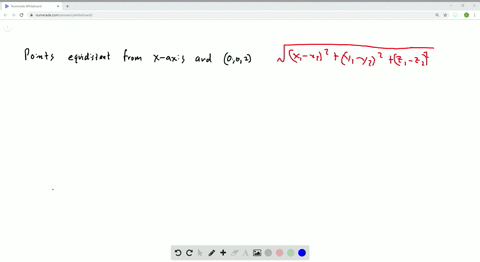 SOLVED: Find an equation for the set of points equidistant from the ...