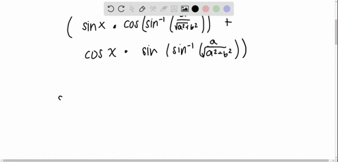 ⏩SOLVED:Rewriting y=a cosx+b sinx as a single function: y=k sin(x+θ ...