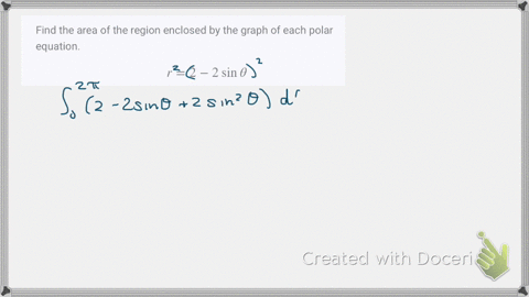 ⏩SOLVED:Find the area of the region enclosed by the graph of each ...