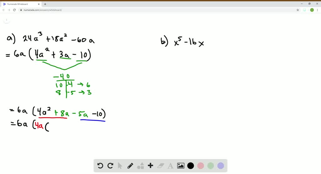 SOLVED:a) Explain the step-by-step procedure to factor 8 x^2-20 x-12 b ...