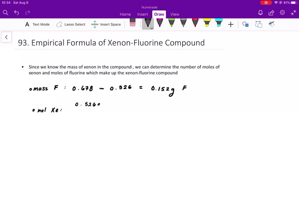 SOLVED:A compound containing xenon and fluorine was prepared by shining ...