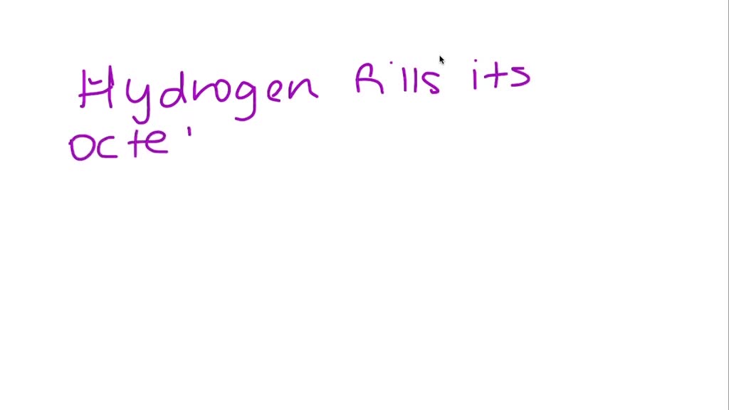 SOLVED:Explain how the octet rule applies to hydrogen.