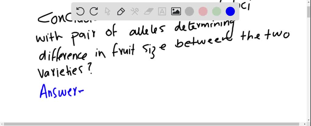 SOLVED:A farmer has two homozygous varieties of tomatoes. One variety ...
