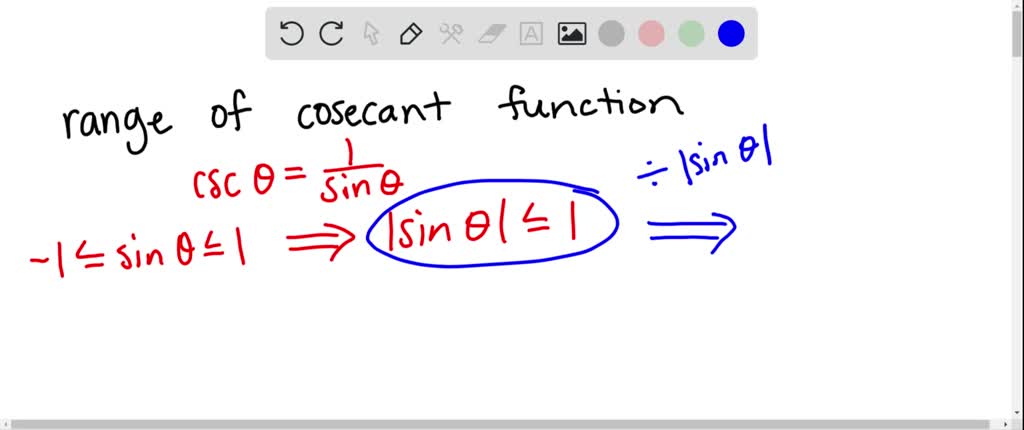 SOLVED:What is the range of the cosecant function?