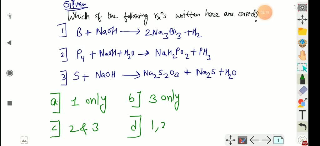 SOLVED:Which of the following reactions written here are correct? (1) B ...