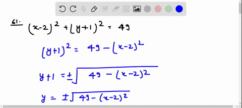 ⏩SOLVED:Find equations for the upper half, lower half, right half ...