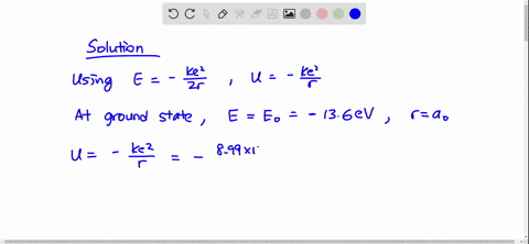 SOLVED:For a hydrogen atom in the ground state, find the total energy ...