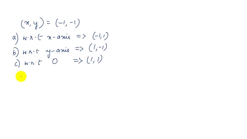 Solved Plot Each Point Then Plot The Point That Is Symmetric To It With Respect To A The X