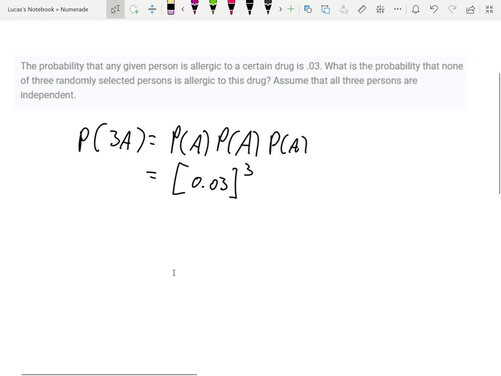 SOLVED:The probability that any given person is allergic to a certain ...