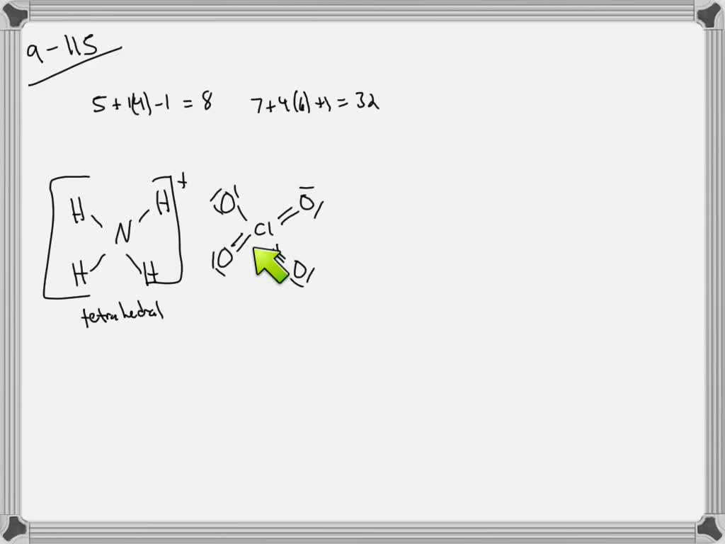 SOLVED:Draw the Lewis structure for the two ions in ammonium ...