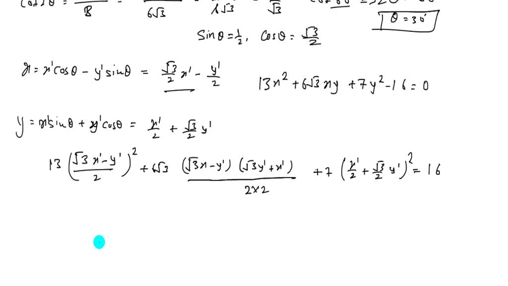 ⏩SOLVED:Rotate the axes to eliminate the x y -term in the equation ...