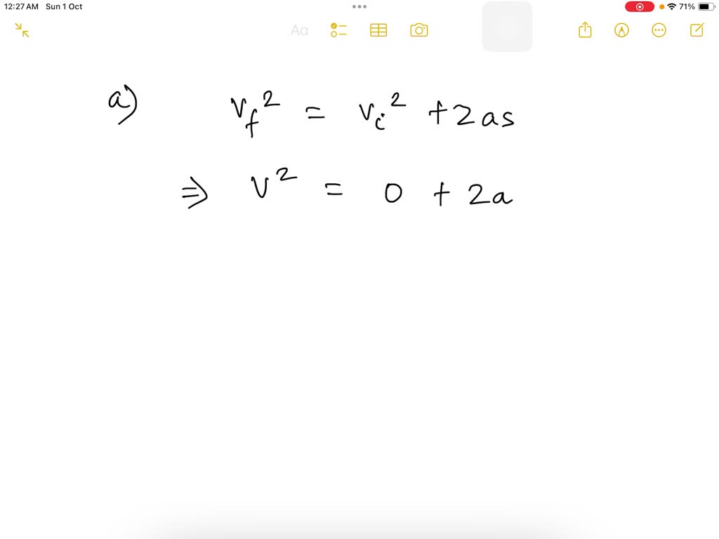 A rocket of mass m is moving straight up with constant acceleration. At ...