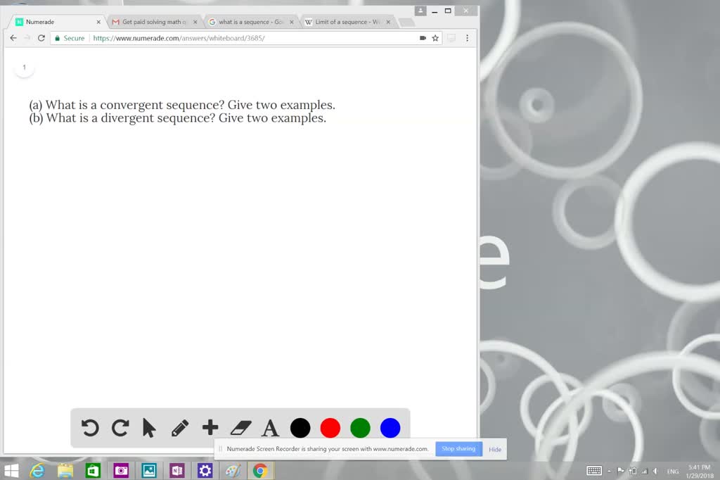 SOLVED:(a) What is a convergent sequence? Give two examples. (b) What ...
