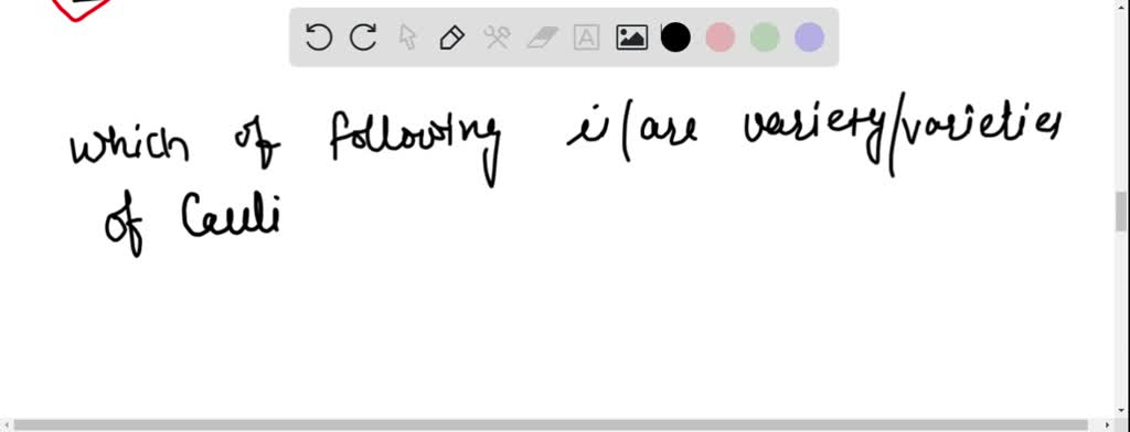 SOLVED:Which of the following is/are variety/varieties of cauliflower ...