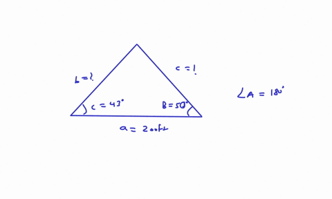 SOLVED: Land Dimensions A triangular plot of land has one side along a ...