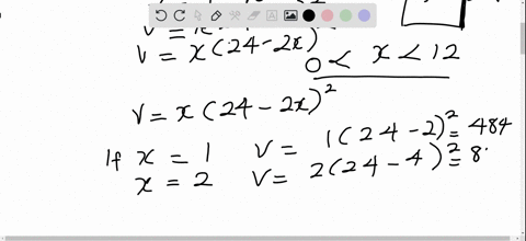 SOLVED:Volume An open box of maximum volume is to be made from a square ...