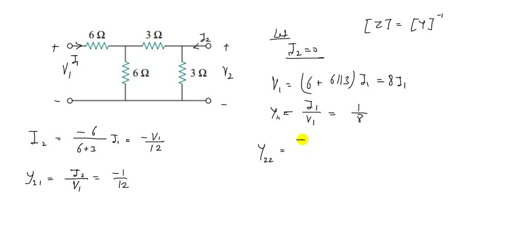 Find the frequency-domain values of the y parameters for the two-port circuit shown in Fig. P18 ...