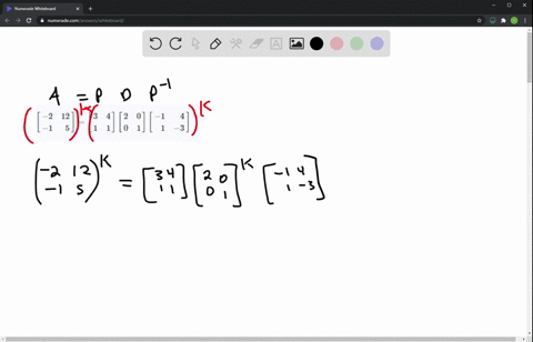 SOLVED:Use the factorization A=P D P^-1 to compute A^k, where k ...