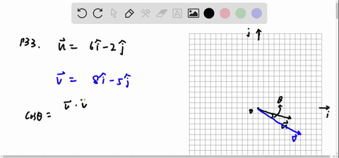 SOLVED:Graph the vectors and find the degree measure of the angle ...