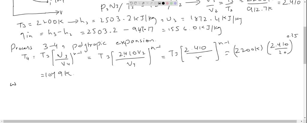 Repeat Prob. 9-57, but replace the isentropic expansion process with a ...