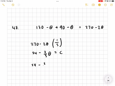 SOLVED:Set up an algebraic equation and solve each problem. The ratio of the complement of an ...