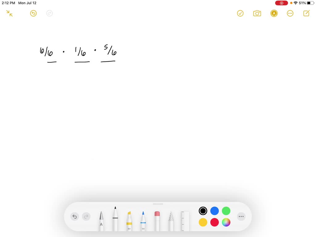 SOLVED A Fair Die Is Tossed 18 Times What Is The Probability That Each