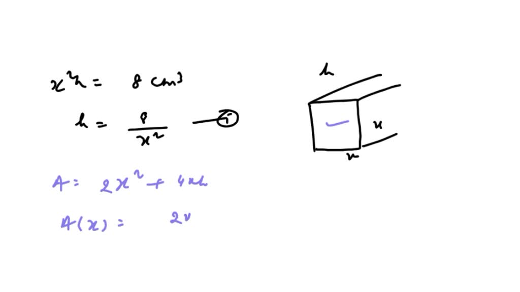 ⏩SOLVED:Find the dimensions giving the minimum surface area, given… | Numerade