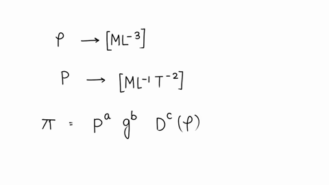 ⏩SOLVED:Express the group of variables p, g, D, ρas a dimensionless ...