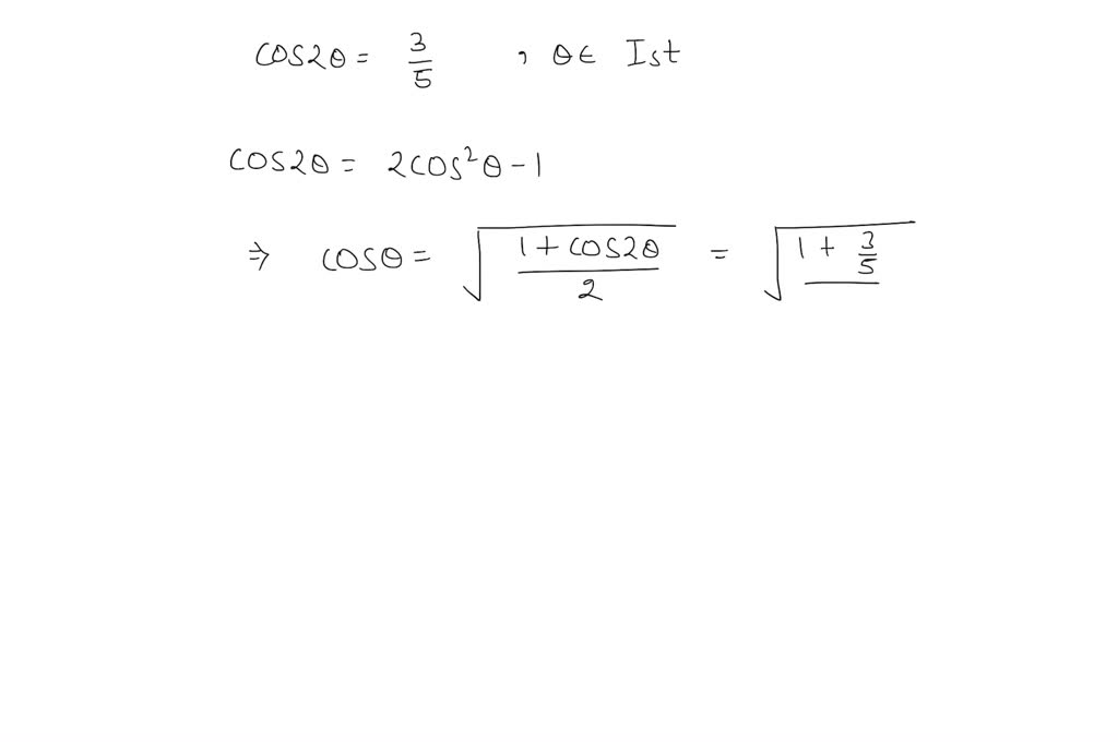 SOLVED:Use identities to find values of the sine and cosine functions for each angle measure. θ ...