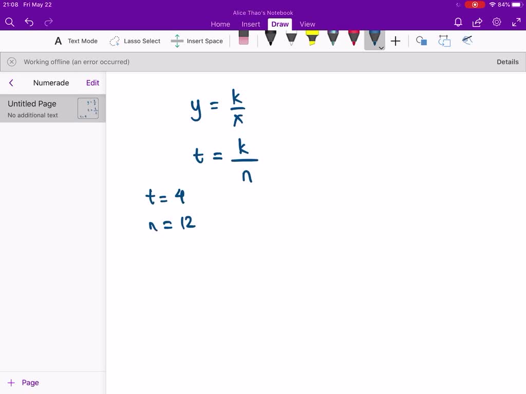 Solved Find The Constant Of Variation K And Write The Variation Equation Then Use The