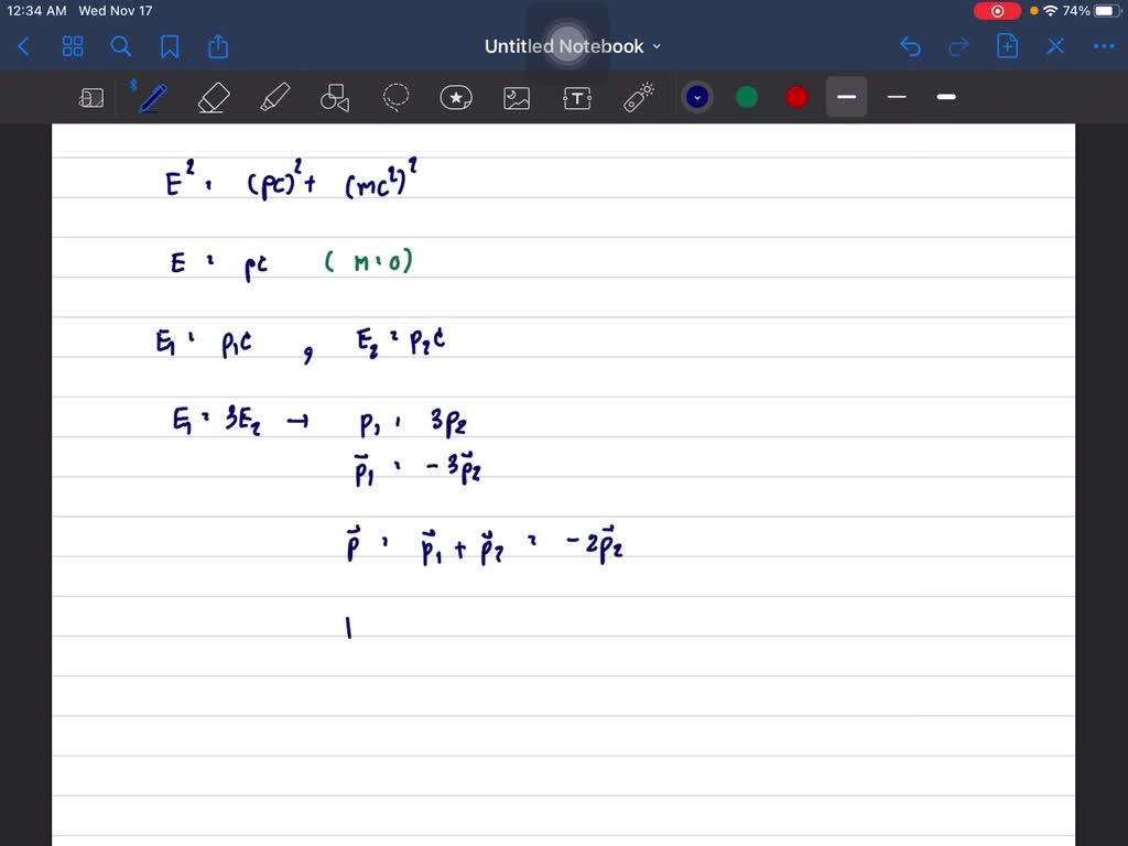 SOLVED: A neutral pion traveling along the x axis decays into two ...