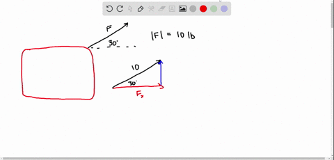 SOLVED:Force vector You are pulling on a suitcase with a force 𝐅 ...