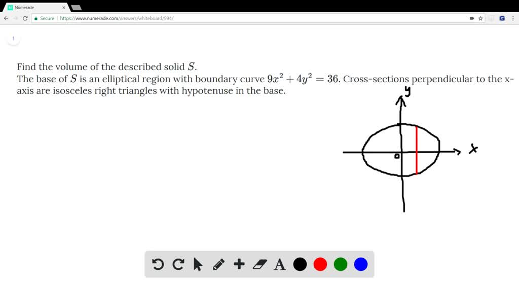 SOLVED:Find the volume of the described solid S . The base of S is an ...