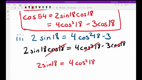 SOLVED:Calculation of sin18^∘, cos18^∘, and sin3^∘ (a) Prove that cos3 ...