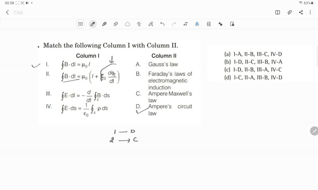 SOLVED:The correct match of the following columns is given by 1|c| Column I 1c| Column II 1 ...