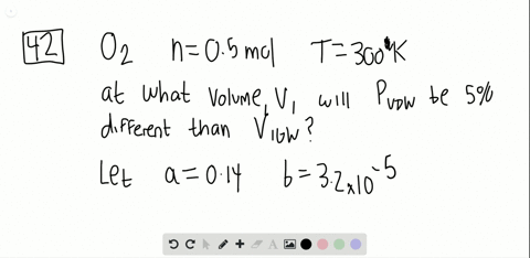 SOLVED:(II) For oxygen gas, the van der Waals equ…