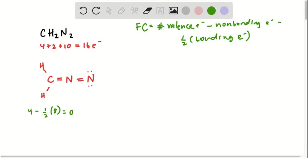 Solved Draw Two Resonance Structures For Diazomethane Ch2 N2 Show Formal Charges The