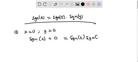 SOLVED:Use proof by cases to prove that sgn(x y)=sgn(x) sgn(y) for all ...