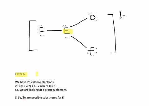 SOLVED:Consider the following Lewis structure, where E is an unknown element: (FIGURE CANNOT ...