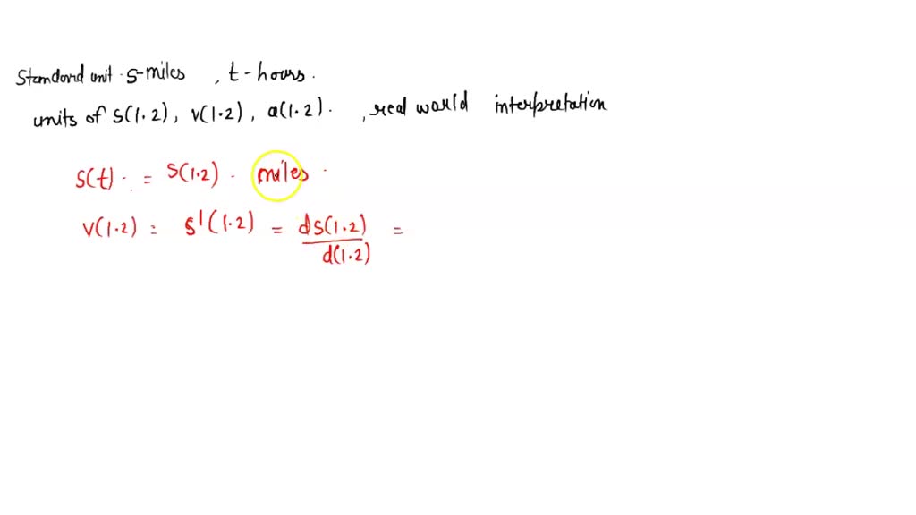 ⏩SOLVED:Velocity v(t) is the derivative of position s(t) . It is ...