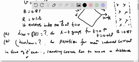 SOLVED: The square loop shown in FIGURE P34.47 moves into a 0.80 T ...