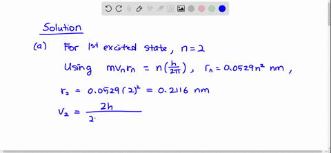 Consider an electron in its first excited state in a hydrogen atom. Determine its (a) orbital ...