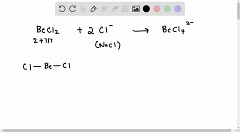 Molten beryllium chloride reacts with chloride ion from molten NaCl to ...
