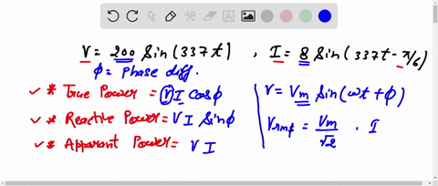 SOLVED: For the circuit shown in Figure 7.32, determine apparent power S, real power P, reactive ...