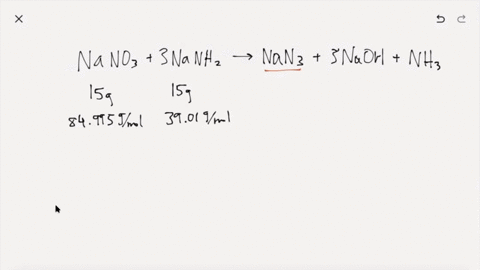SOLVED:Sodium azide, the explosive chemical used in automobile airbags ...