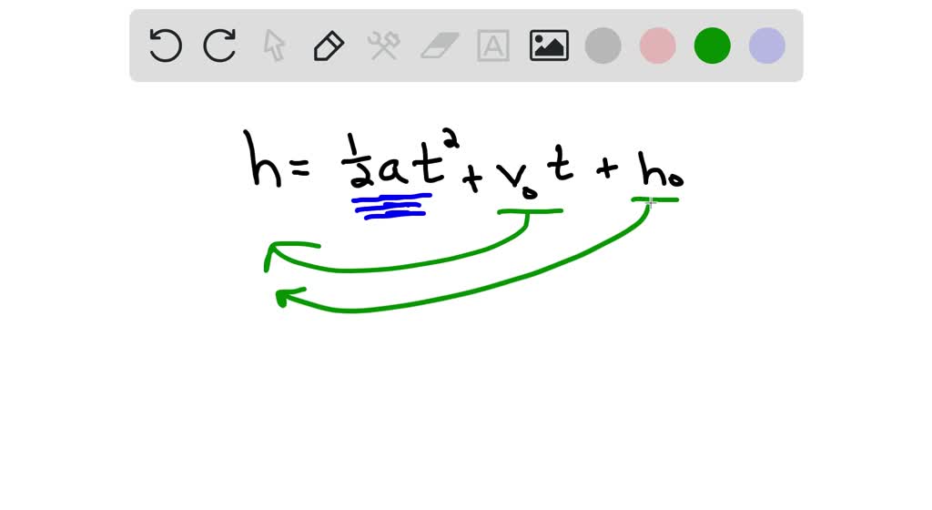 SOLVED:An object launched upwards at an angle has parabolic motion. The height, h, of a ...