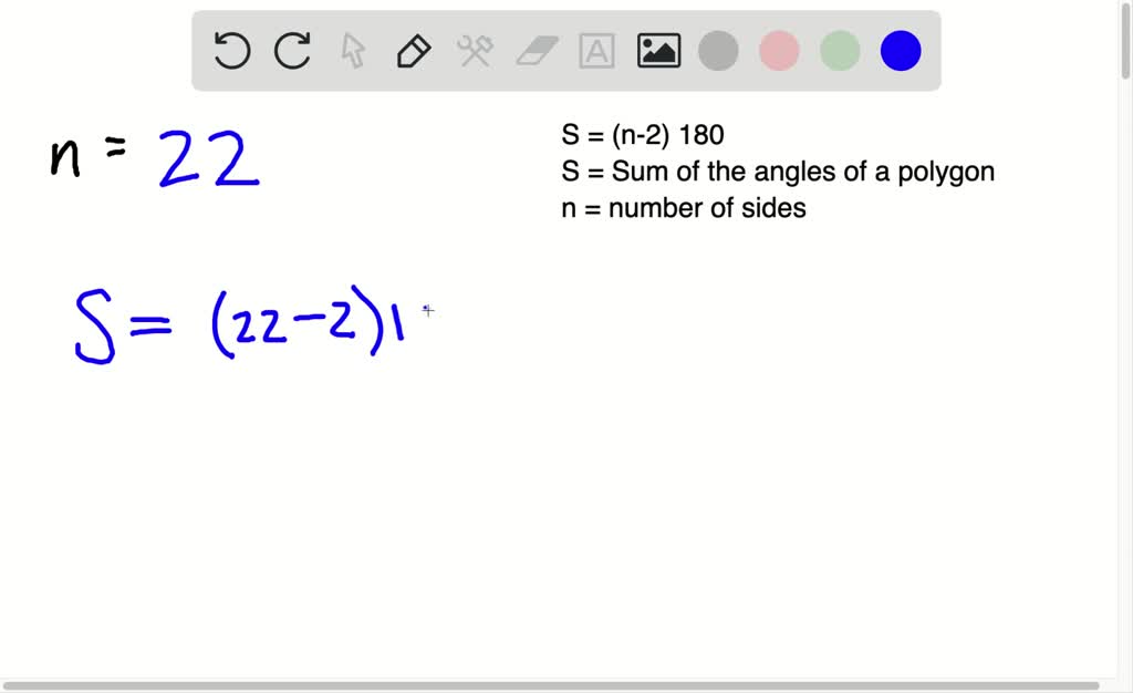 ⏩SOLVED:Find the sum of the angle measures of the polygon. a 22… | Numerade