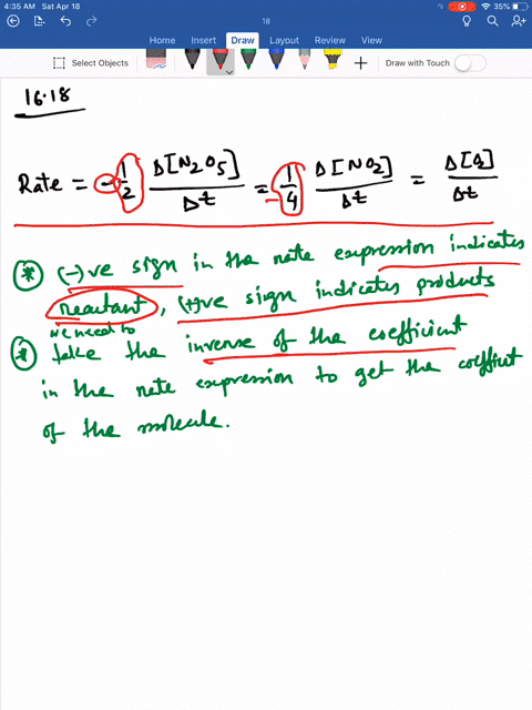 SOLVED:Reaction rate is expressed in terms of changes in concentration of reactants and products ...