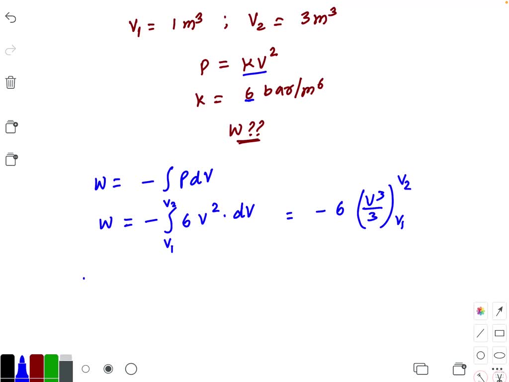 A sample of an ideal gas is expanded 1 m^3 to 3 m^3 in a reversible ...