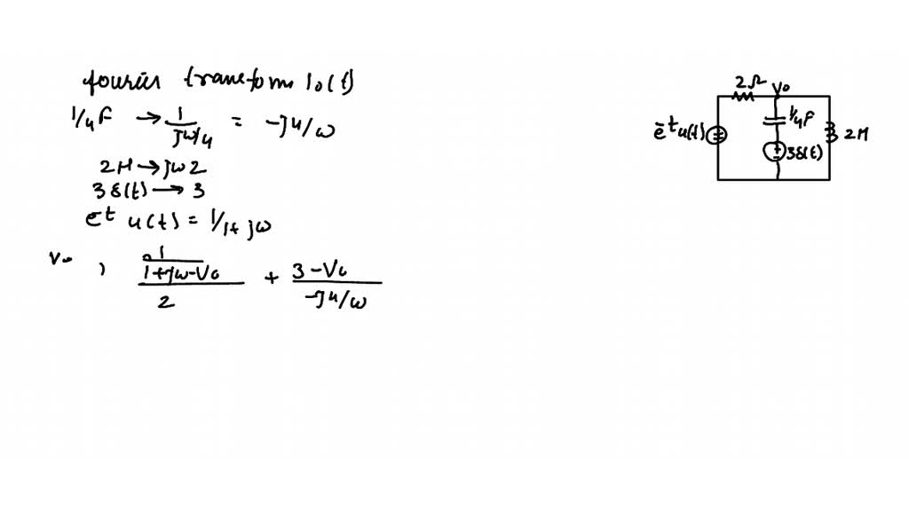 ⏩SOLVED:Determine the Fourier transform of io(t) in the circuit of… | Numerade